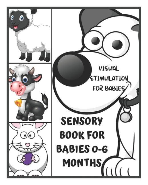 High Contrast Baby Book: Sensory Book for Babies 0-6 Months - Visual ...