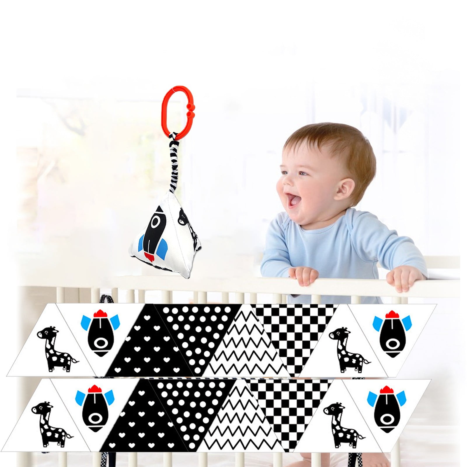 High Contrast Black and White Baby Book - Touch and Feel Crinkle ...