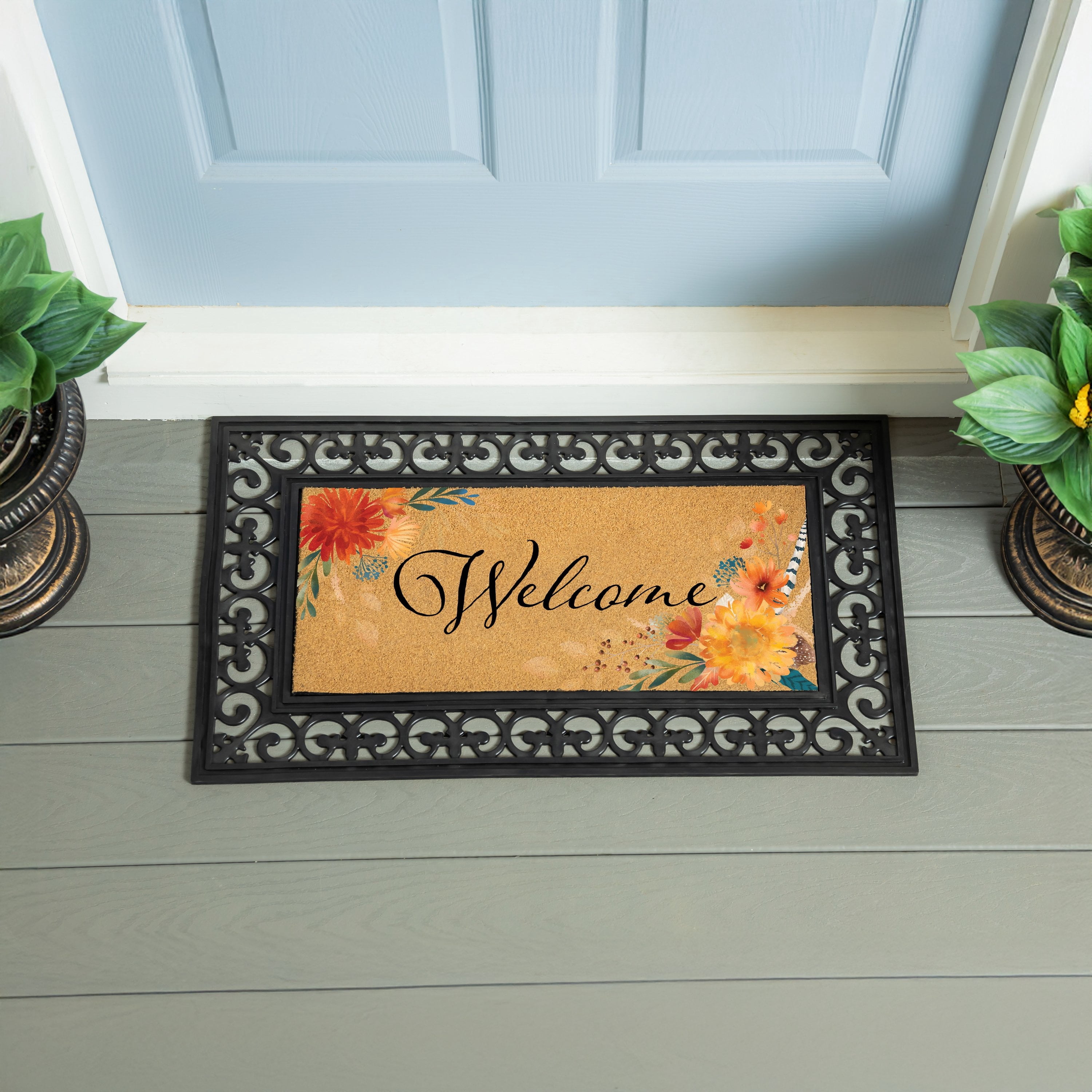 High Country Pheasant Flocked Coir Sassafras Switch Mat, "Welcome", 22 ...