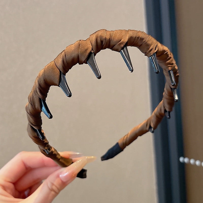 High-Cranium Hair Comb Headband with Teeth - Soft Elastic Headwrap for ...
