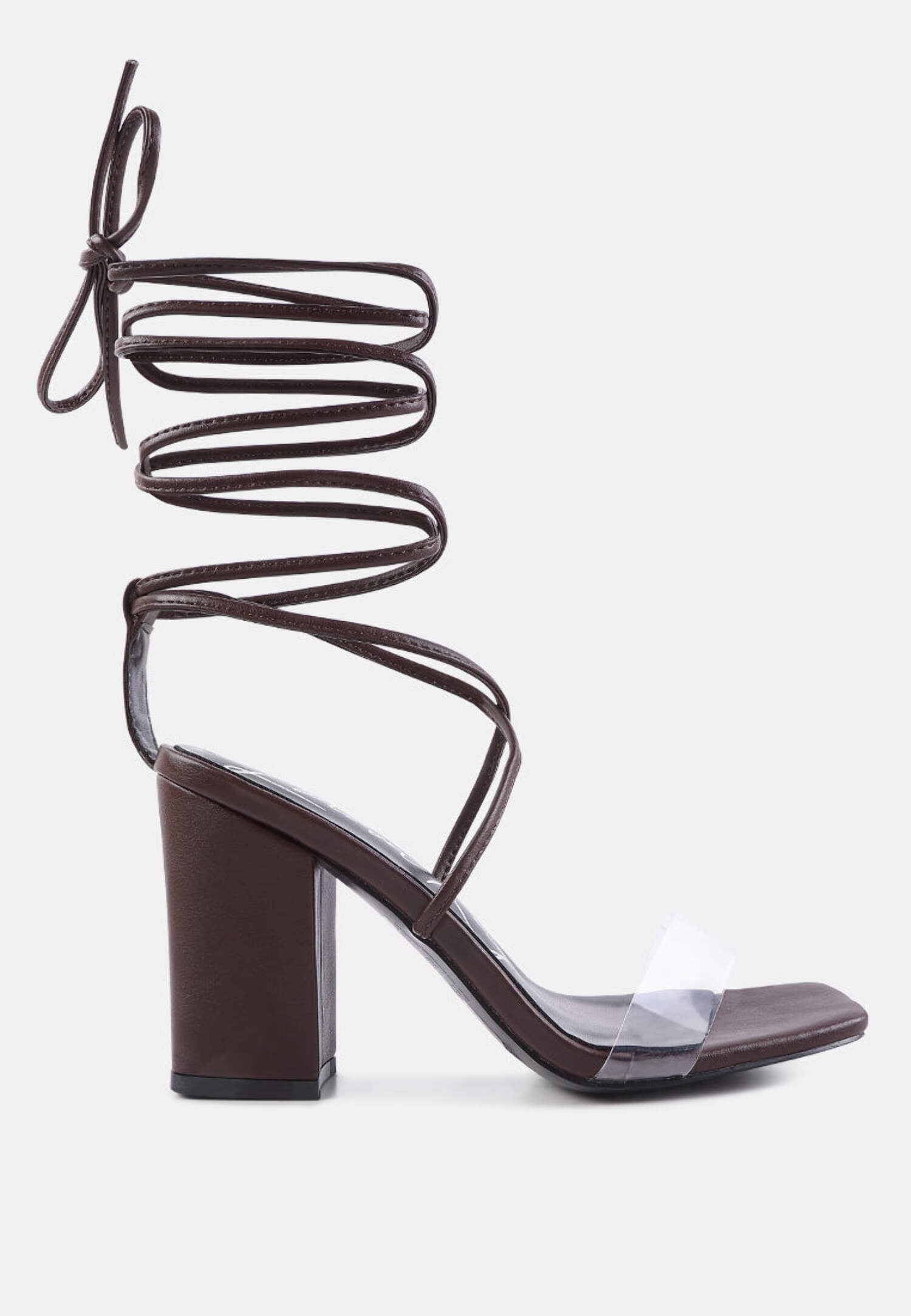 High Cult Strappy Tie-Up Block Heels - Walmart.com