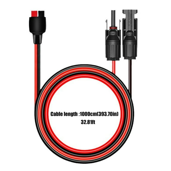 High Current Solars Panel Extension Cable 10AWG Copper Wire 50A 600V ...