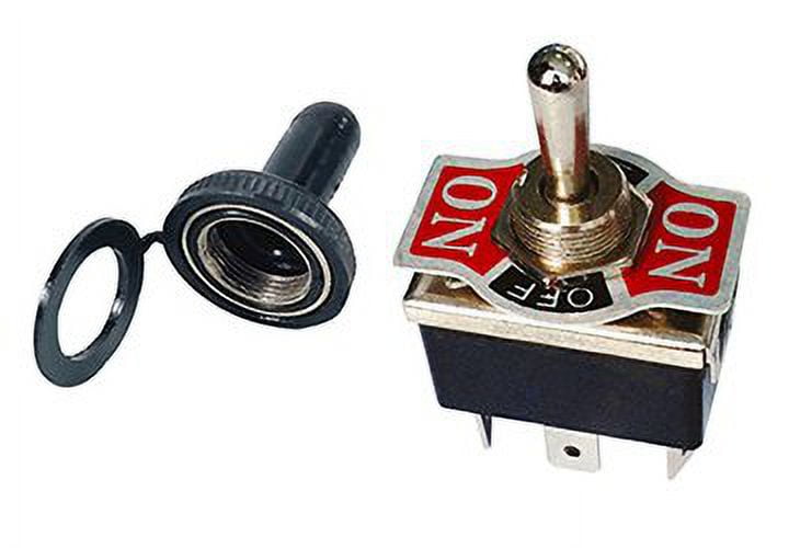 High Current Toggle Switch with Rubber Boot DPDT Center Off Momentary ...