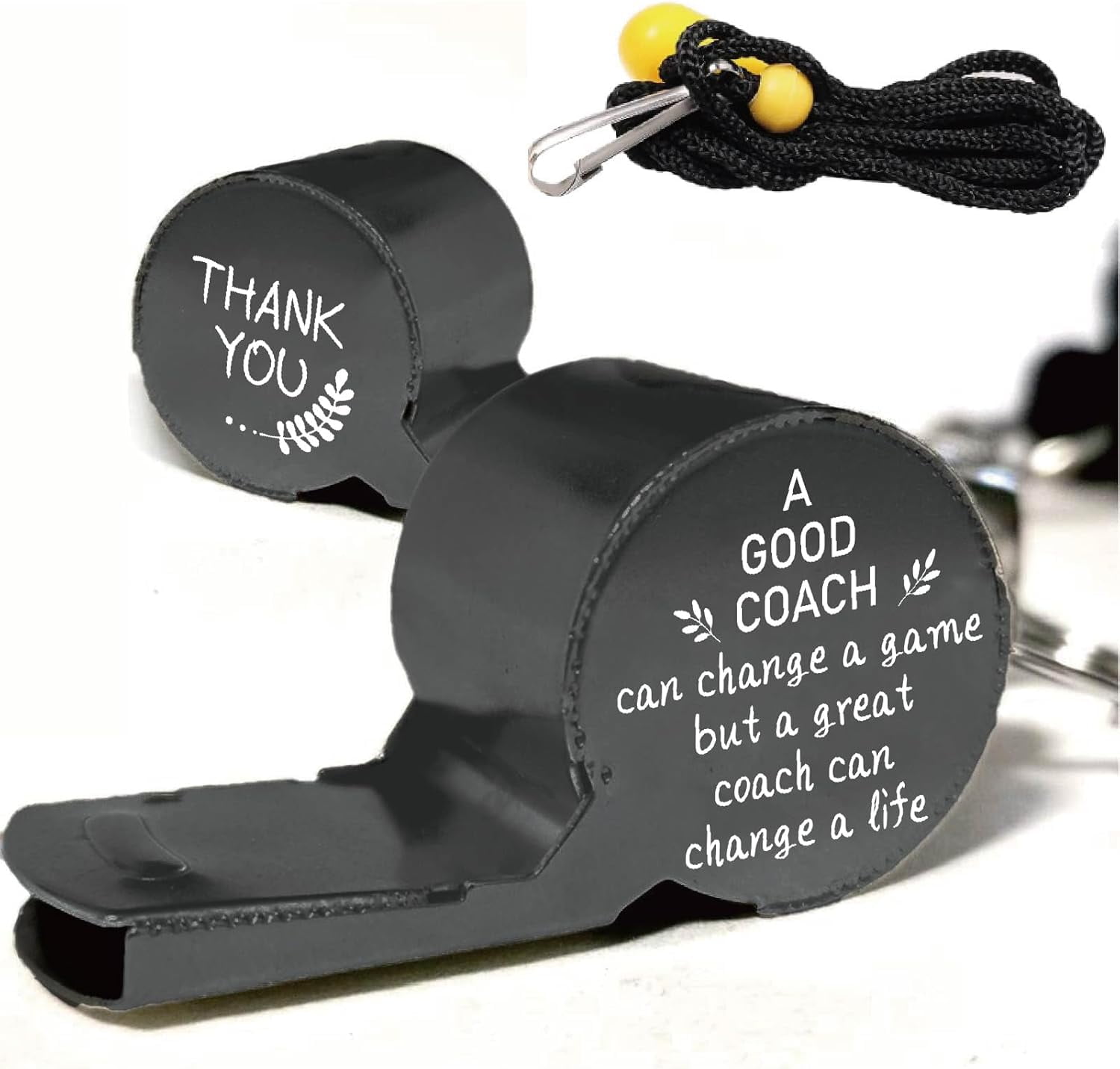 High Decibel Emergency Whistle Lanyard Leaf Stainless Steel Dog Whistle ...