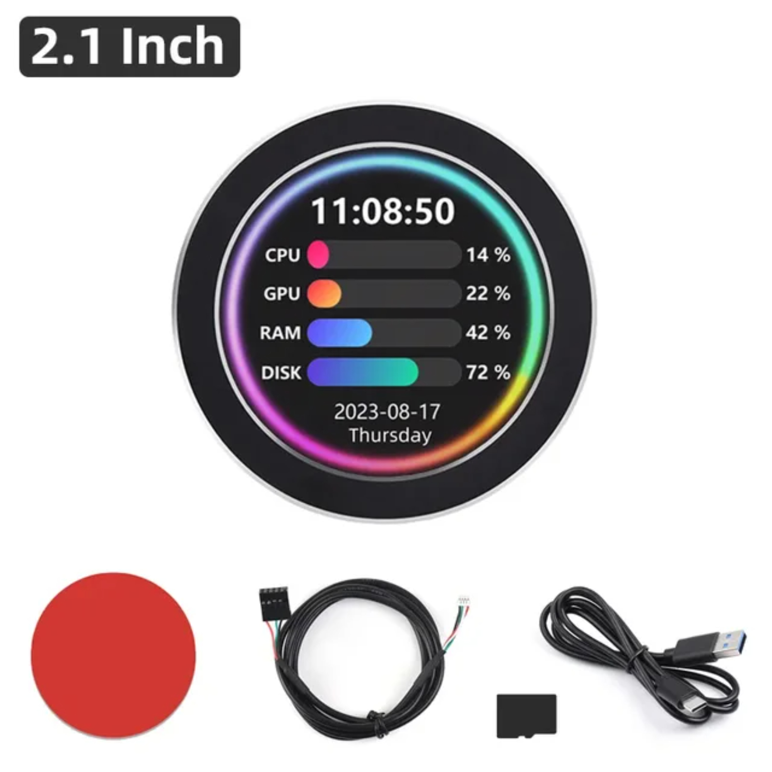 High Definition IPS USB Secondary Screen Compatible with AIDA64 ...