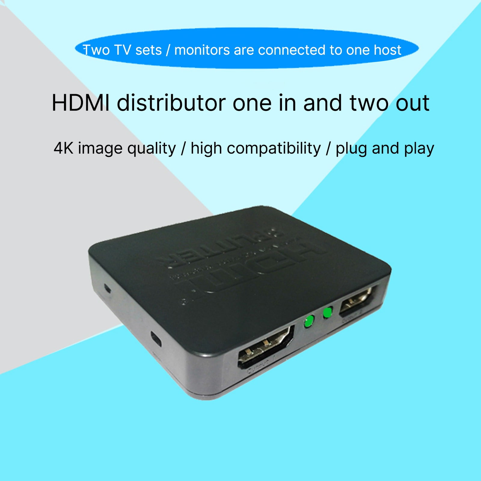 High-Definition Splitter TV Set-Top Box Computer One-To-Two Splitter ... High-Definition Splitter TV Set-Top Box Computer One-To-Two Splitter ...