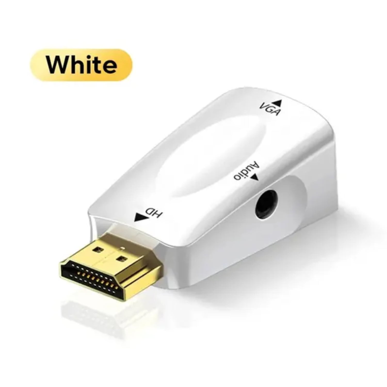 High-Definition VGA Male to Female Converter Adapter with 3.5mm Audio ...