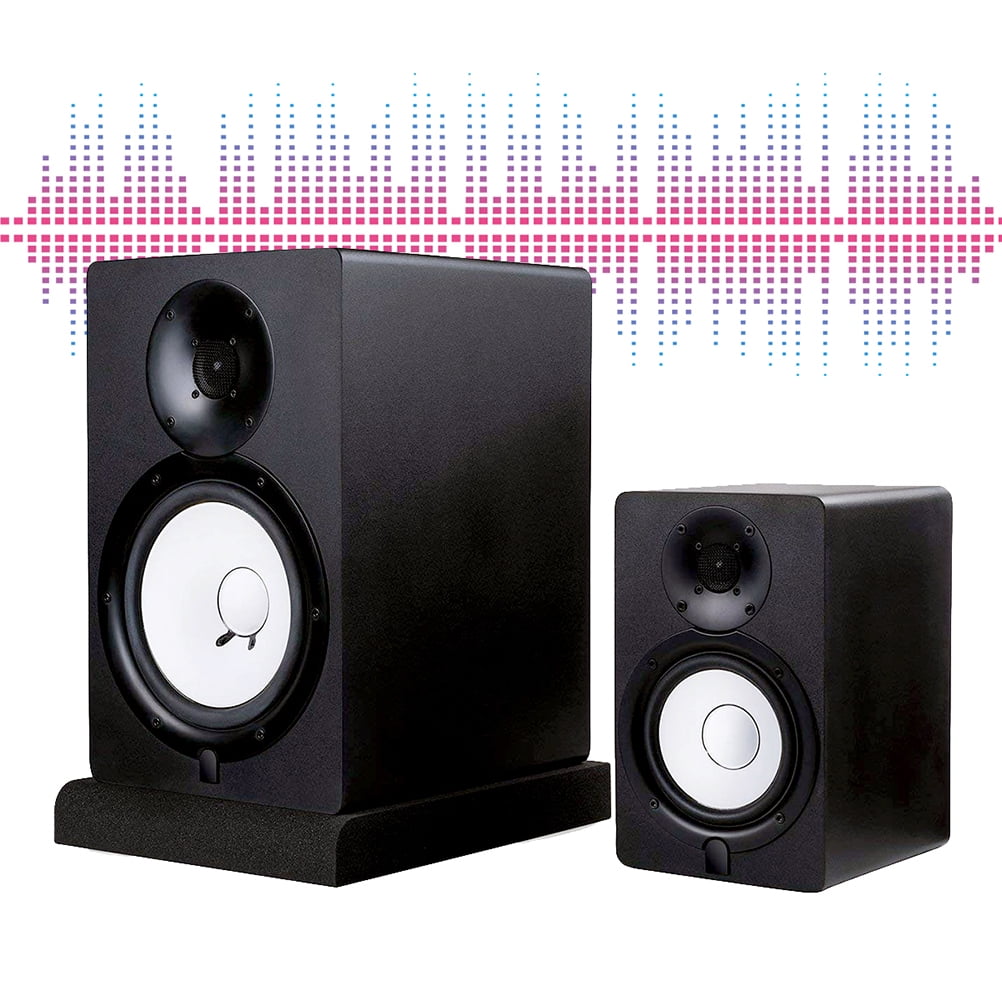 Bienvenido High-Density Acoustic Foam Monitor Isolation Pads for Enhanced Studio Sound Quality ...