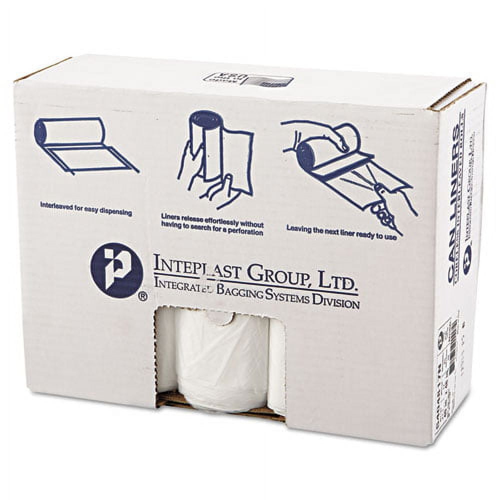 High-Density Commercial Can Liners, 45 gal, 17 mic, 40" x 48", Clear ...