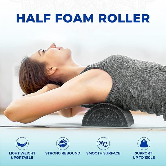 High-Density EPP Half-Round Back Roller Foam Exercise Support for Yoga ...