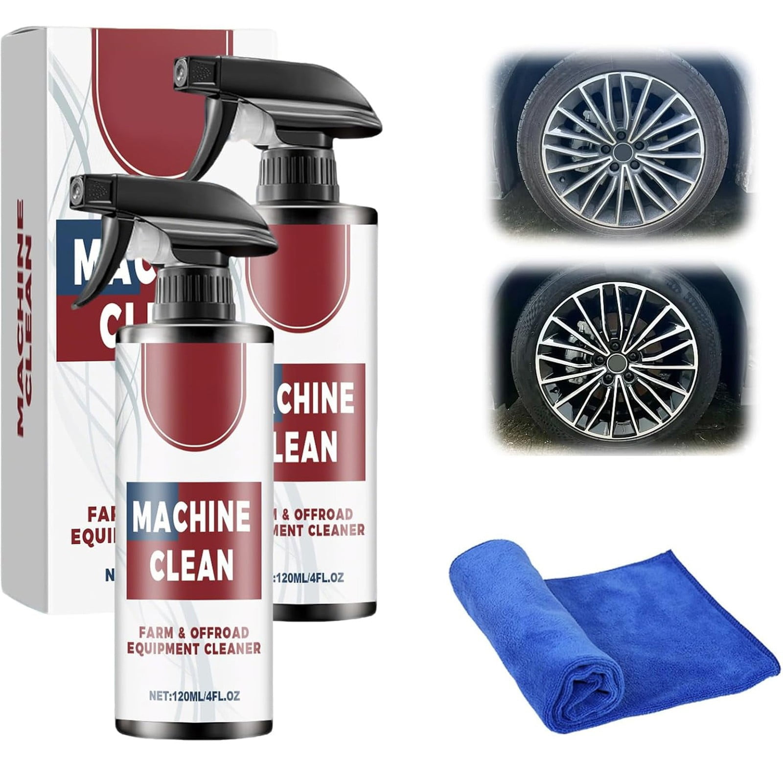 High-Density Foam Rim Cleaner Car 2PC 11.3cm Handmade 11.3Inch Car ...