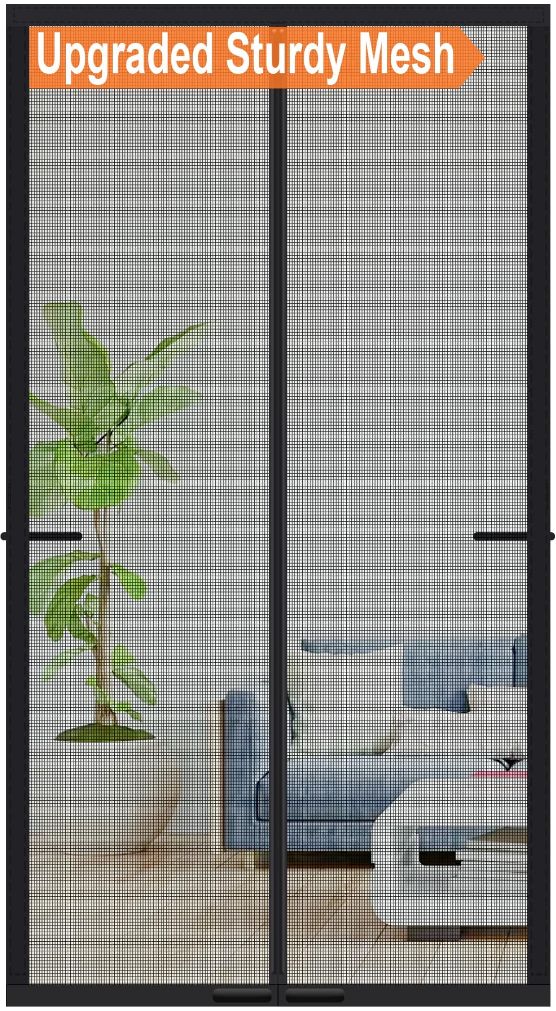 High Density Magnetic Bug Screen Door,Reinforced Thicker Mesh,Full ...