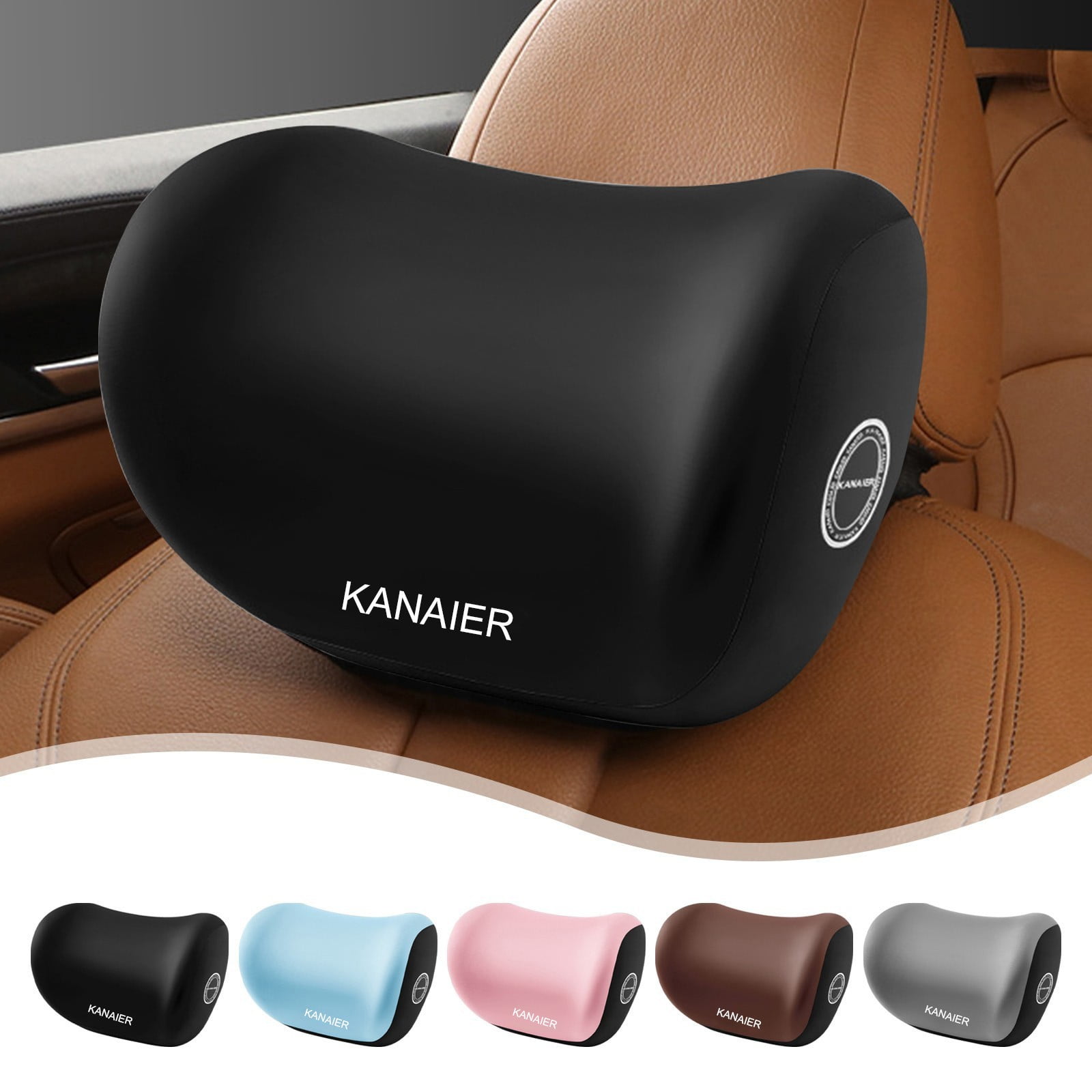 High Density Memory Foam Car Neck Pillow, Universal Ergonomic Headrest ...