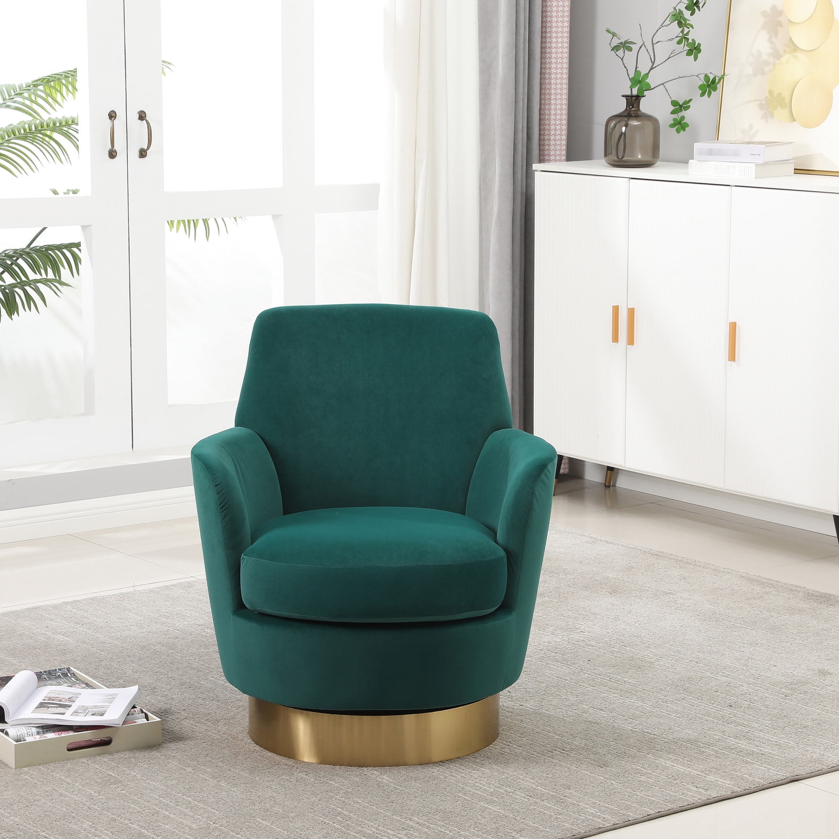 High-Density Sponge Cushion - 360 Swivel Movement - Living Room ...