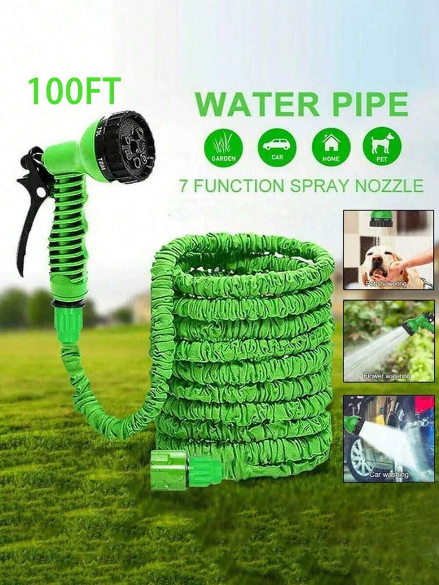 High-Density TPE Telescopic Hose - 25/100/150FT Auto-Retractable Multi ...