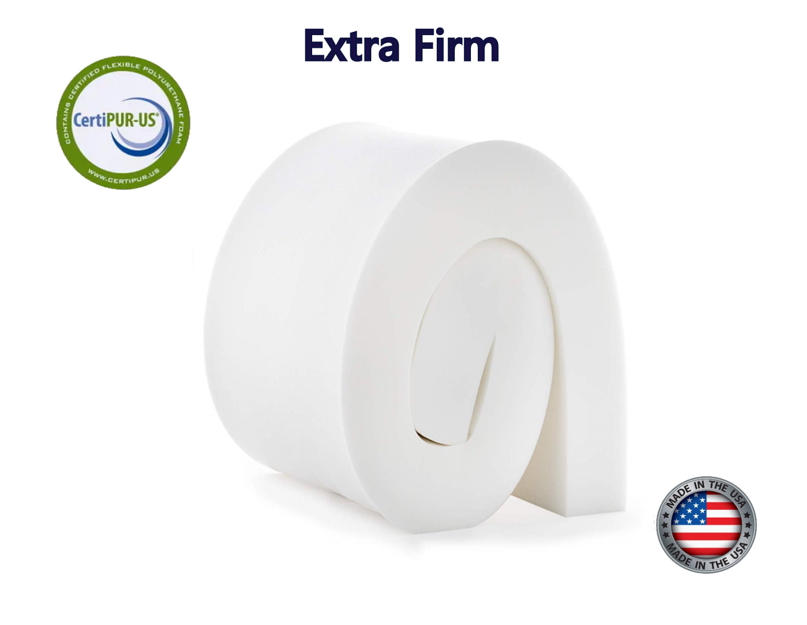 High Density Upholstery Foam Cushion 4"x 24"x 80" (50ILD) "Extra Firm ...
