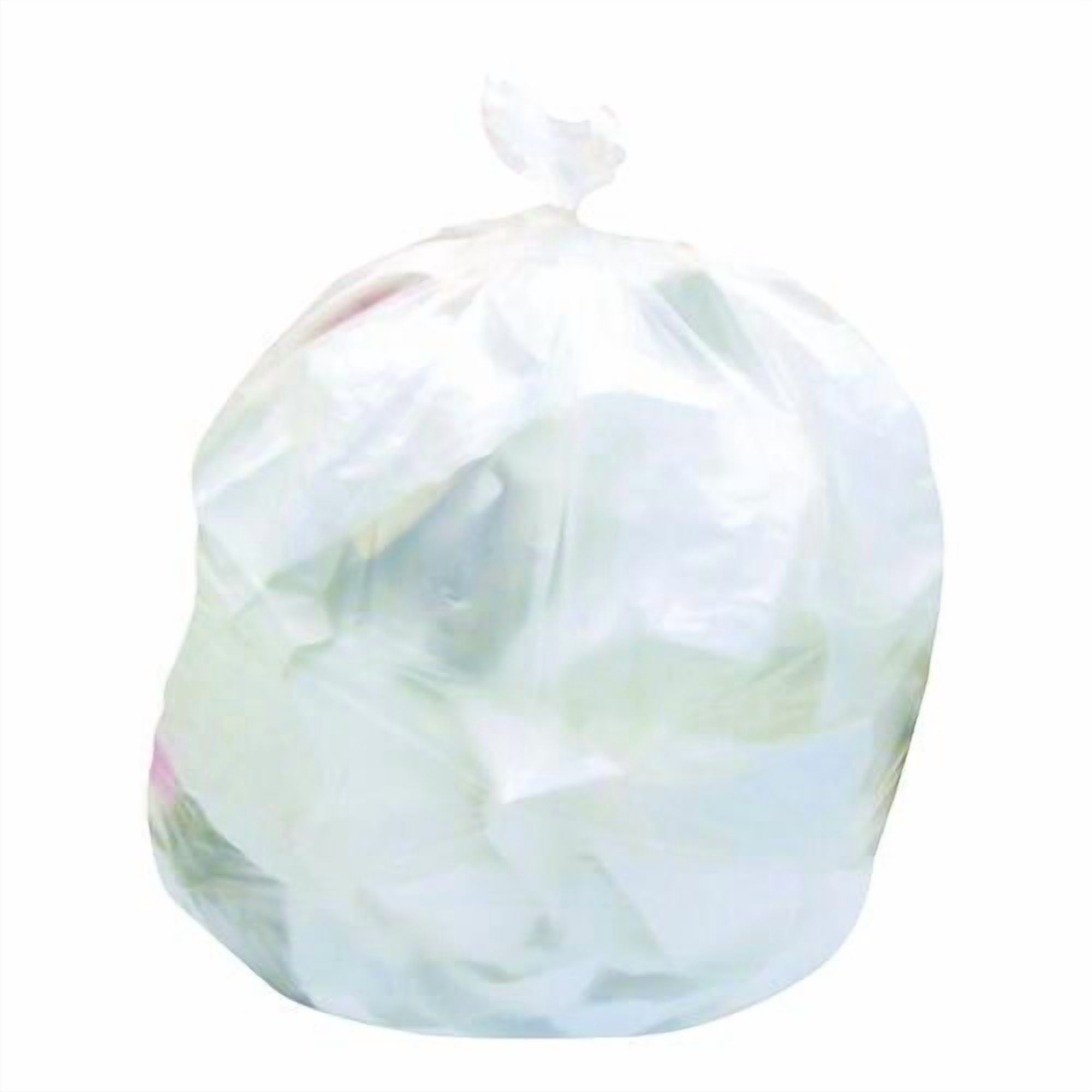 High-Density Waste Can Liners, 10 gal, 6 mic, 24" x 27", Natural, Roll ...