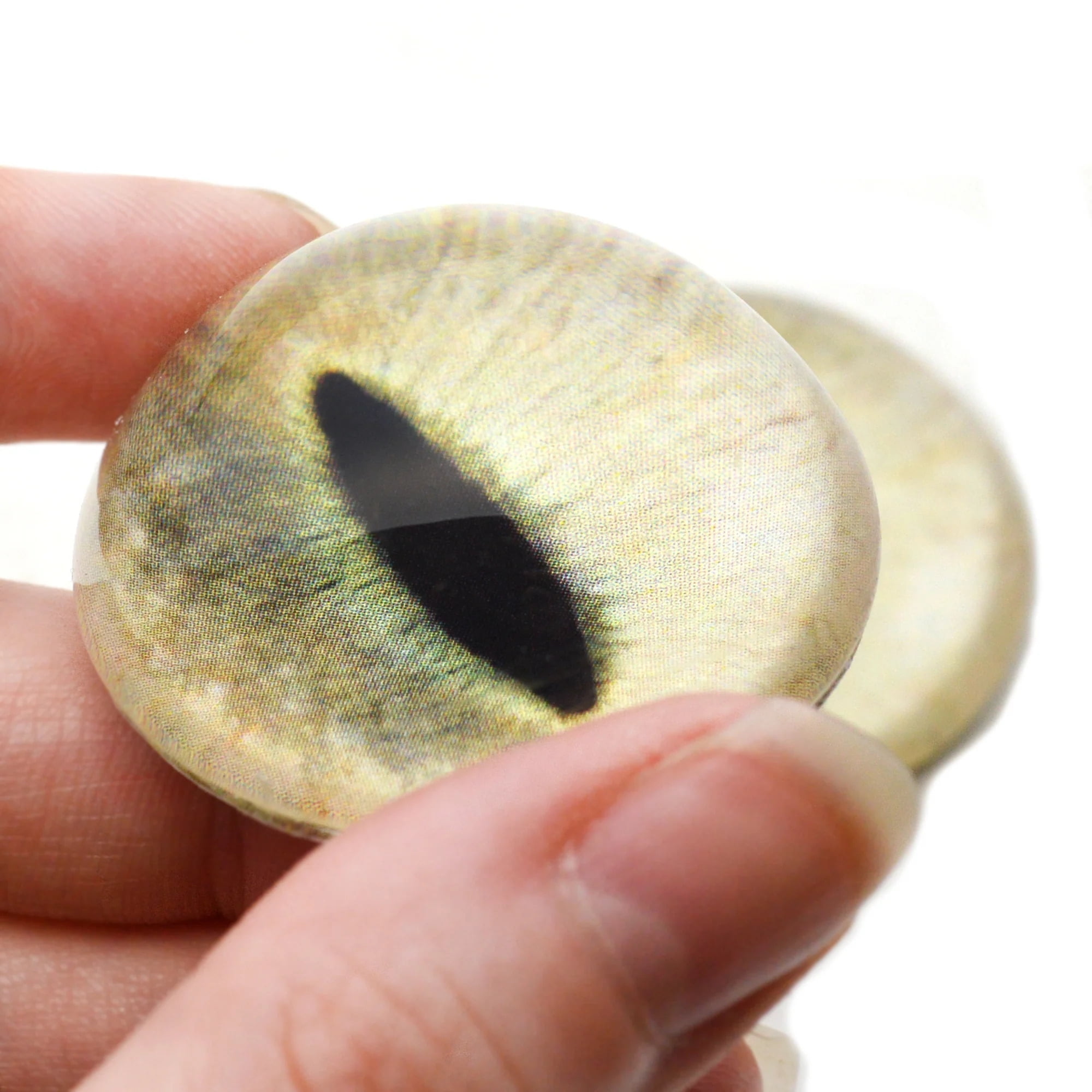 High Domed Pale Yellow Realistic Cat Glass Eyes - Walmart.com