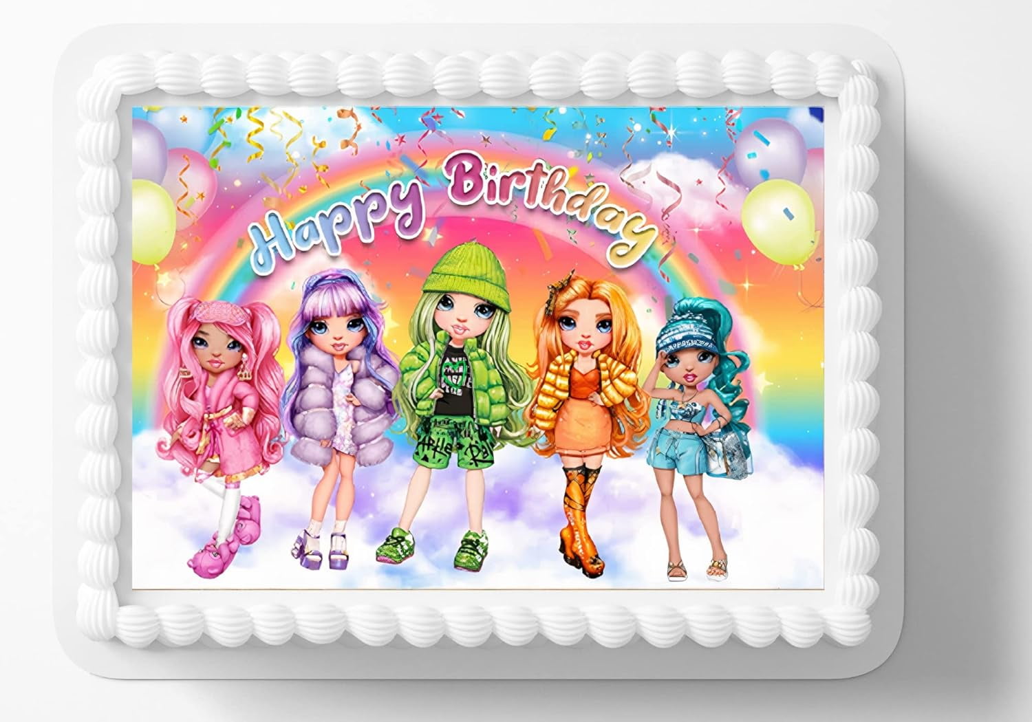 High Edible Image Edible Birthday Cake Topper Frosting Sheet Icing ...