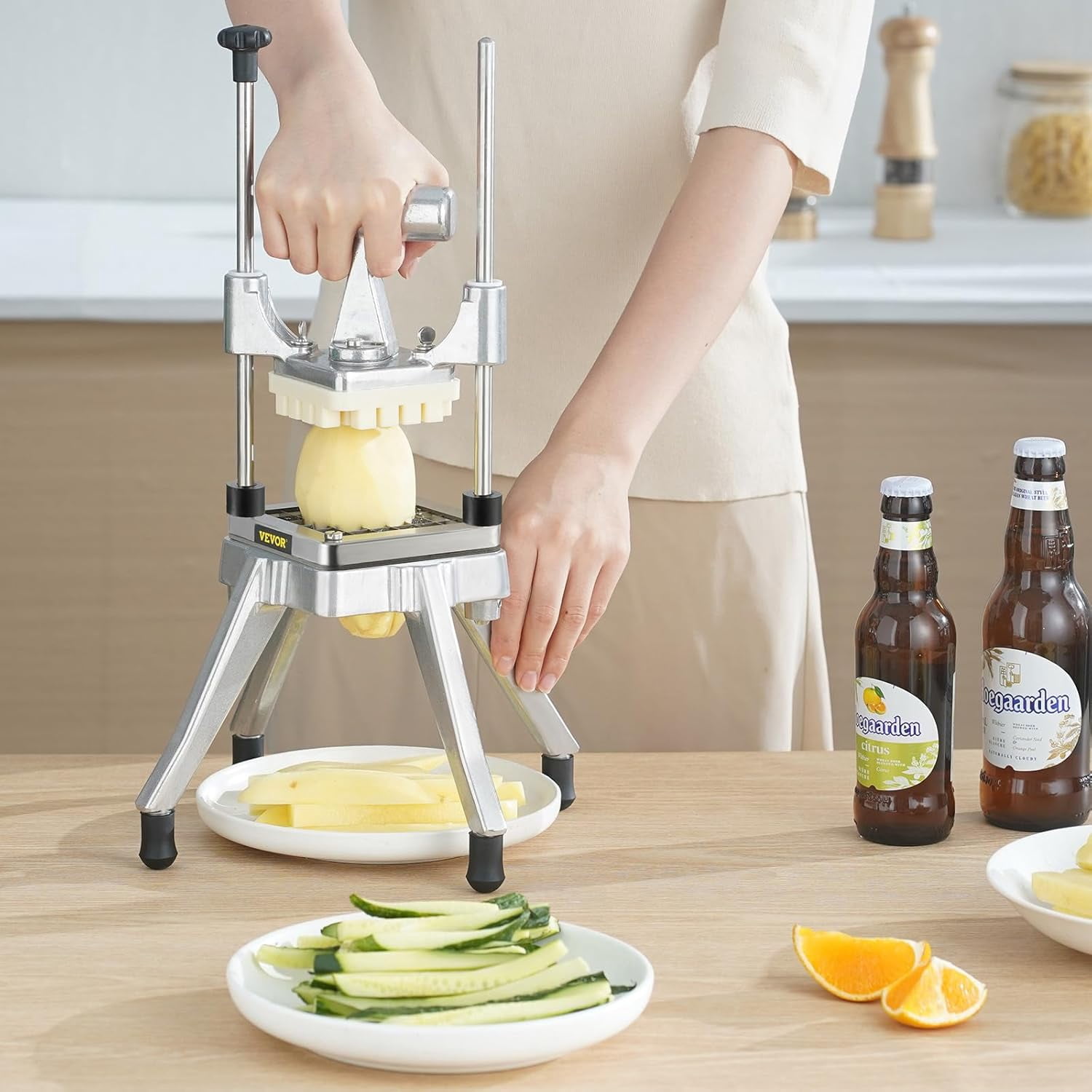 High-Efficiency 3/8" Blade Vegetable Chopper for Home & Commercial Use ...