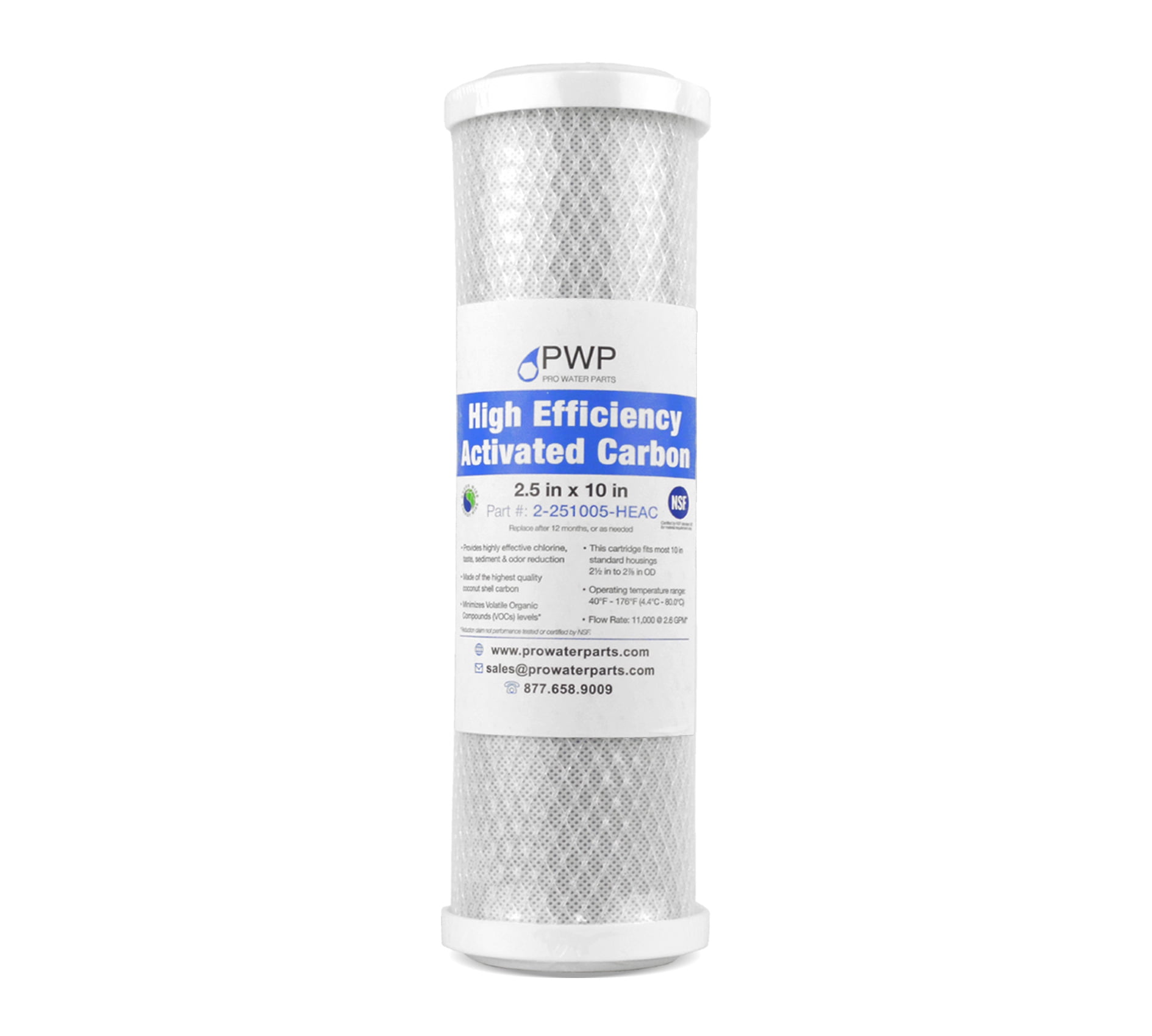 High Efficiency Activated Carbon Water Filter Cartridge 5 Micron Fits ...