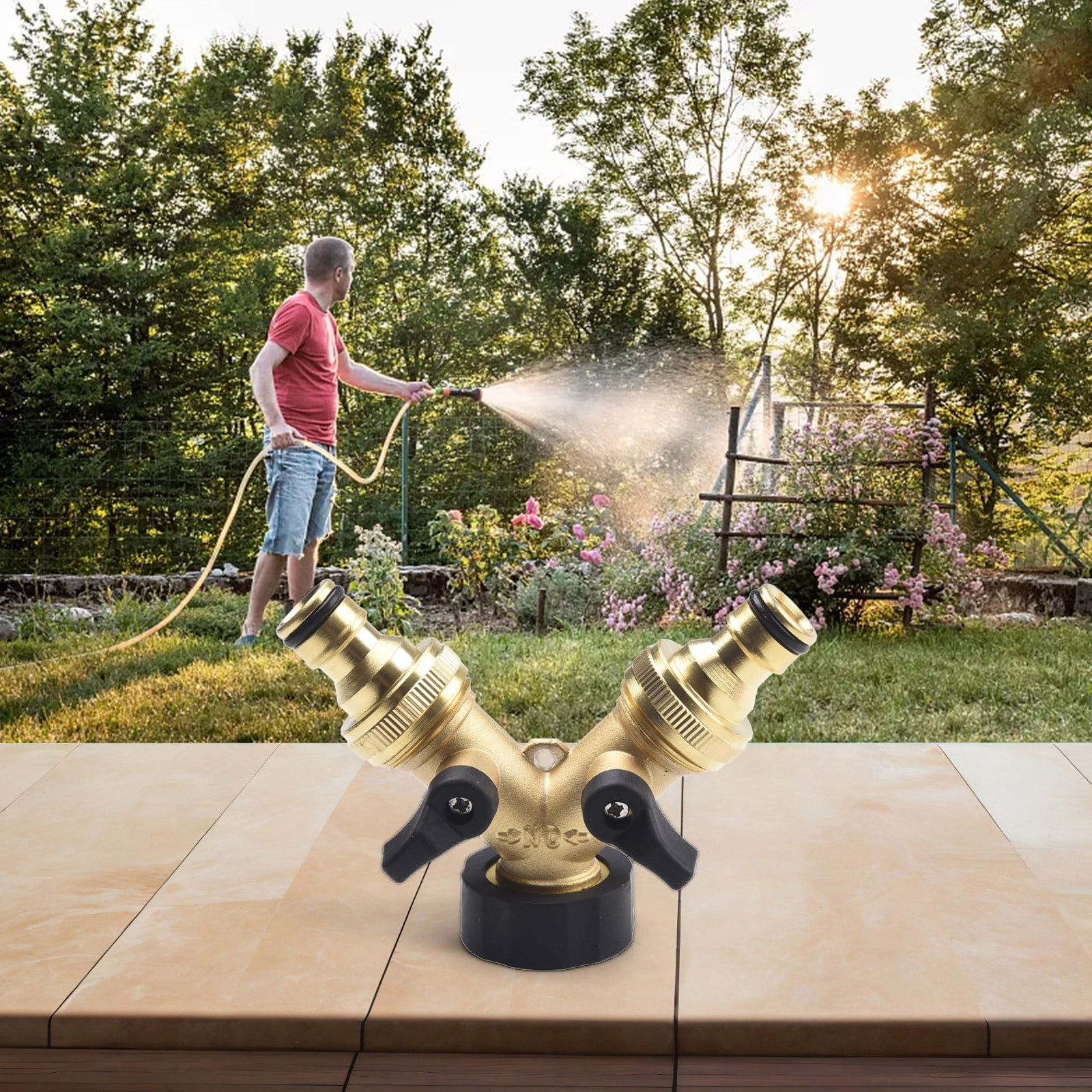 High-Efficiency Garden Y-Type Water Distributor Double Hose Pipe ...