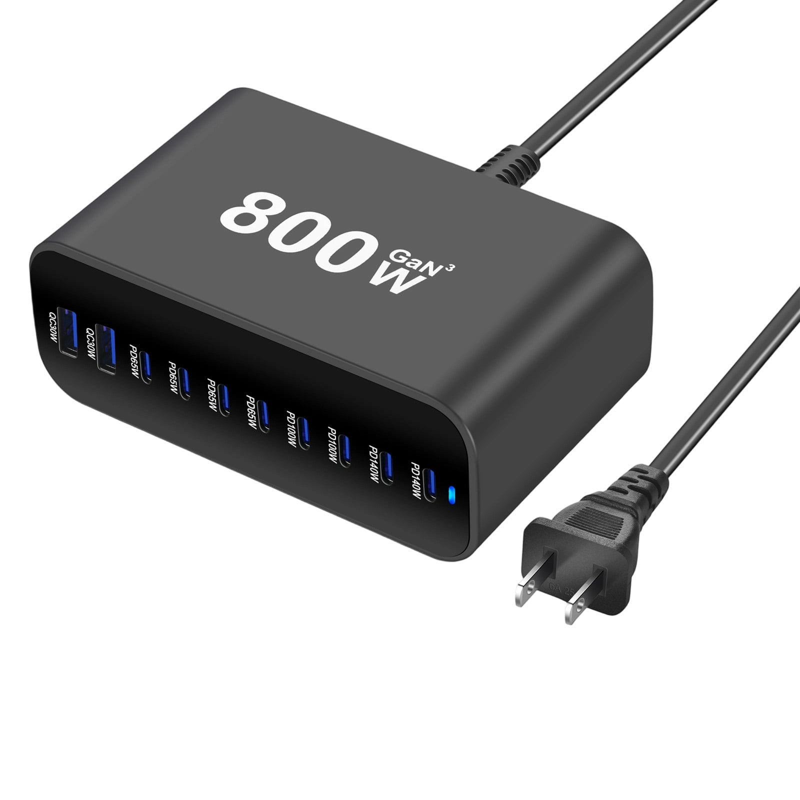 High Efficiency Power Adapter USB 800W Output and Type C Port Desktop ...