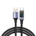 High Efficiency USB A to USB C Cable with Digital Display, 66W Power ...