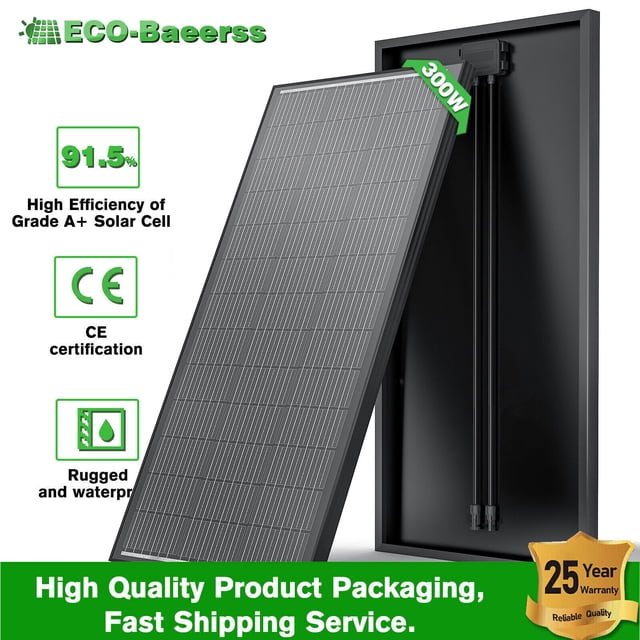 High Effiective 300 Watt Monocrystalline Solar Panel 12V Home RV Off ...