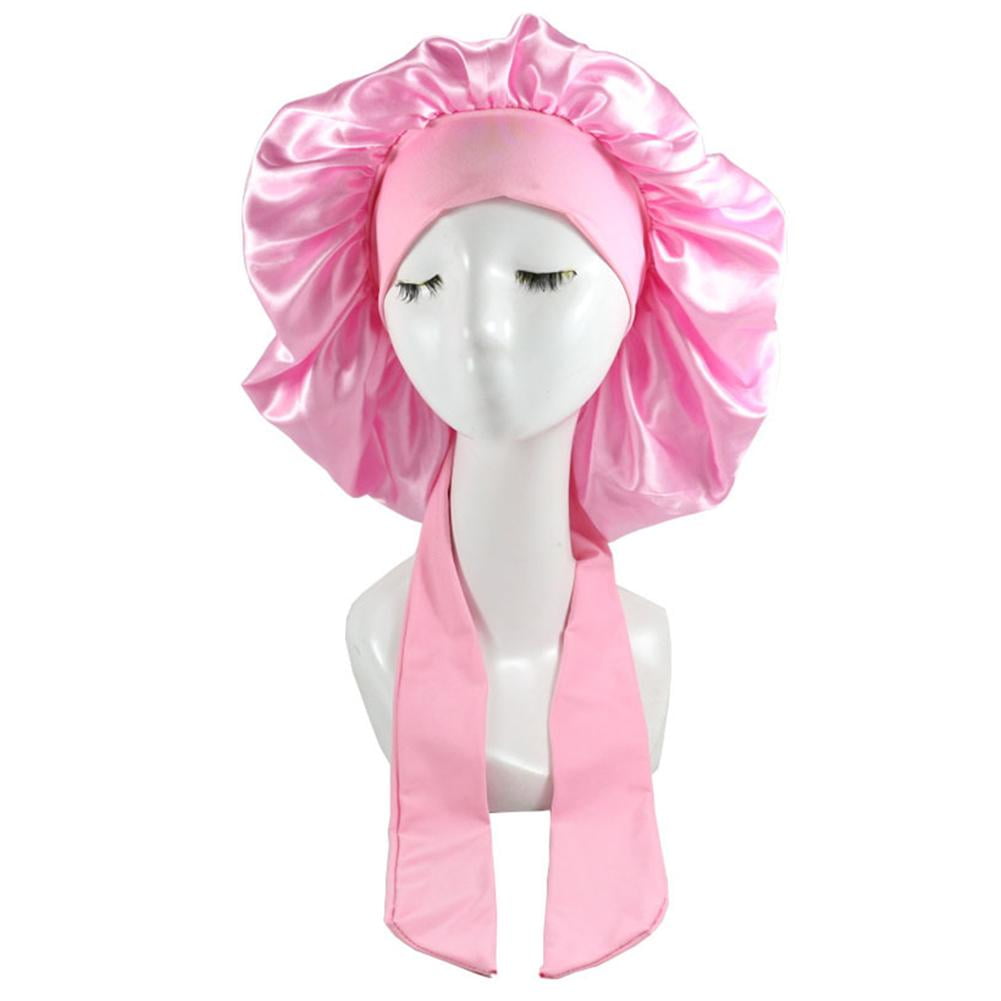 High Elastic Sleeping Cap Bathcap Girl Tie Up Sleeping Color Bow Big ...