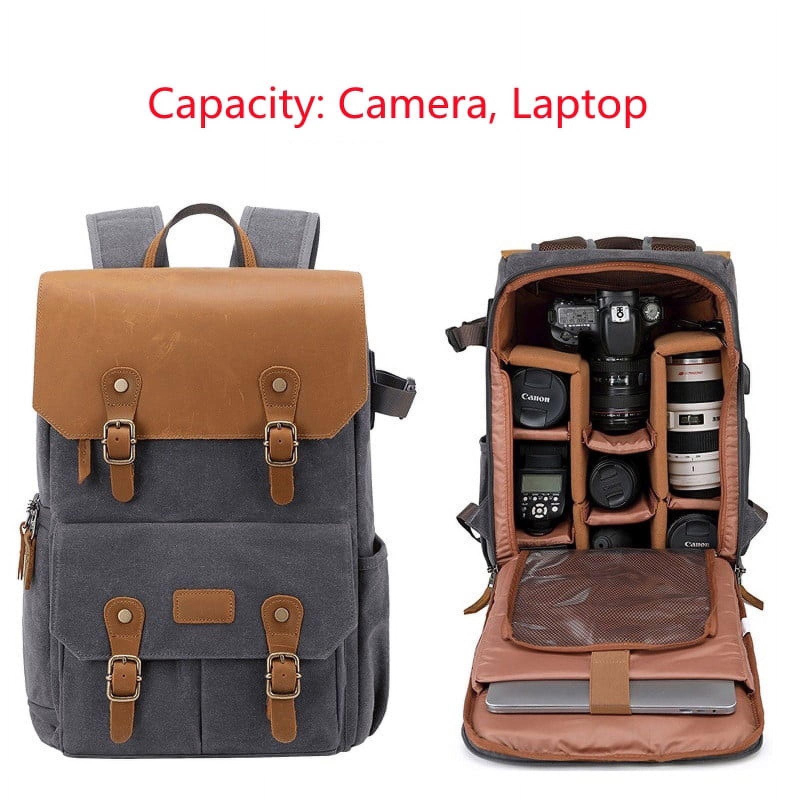 High-End Men's SLR Camera Backpack USB Large Camera Bag Waterproof ...