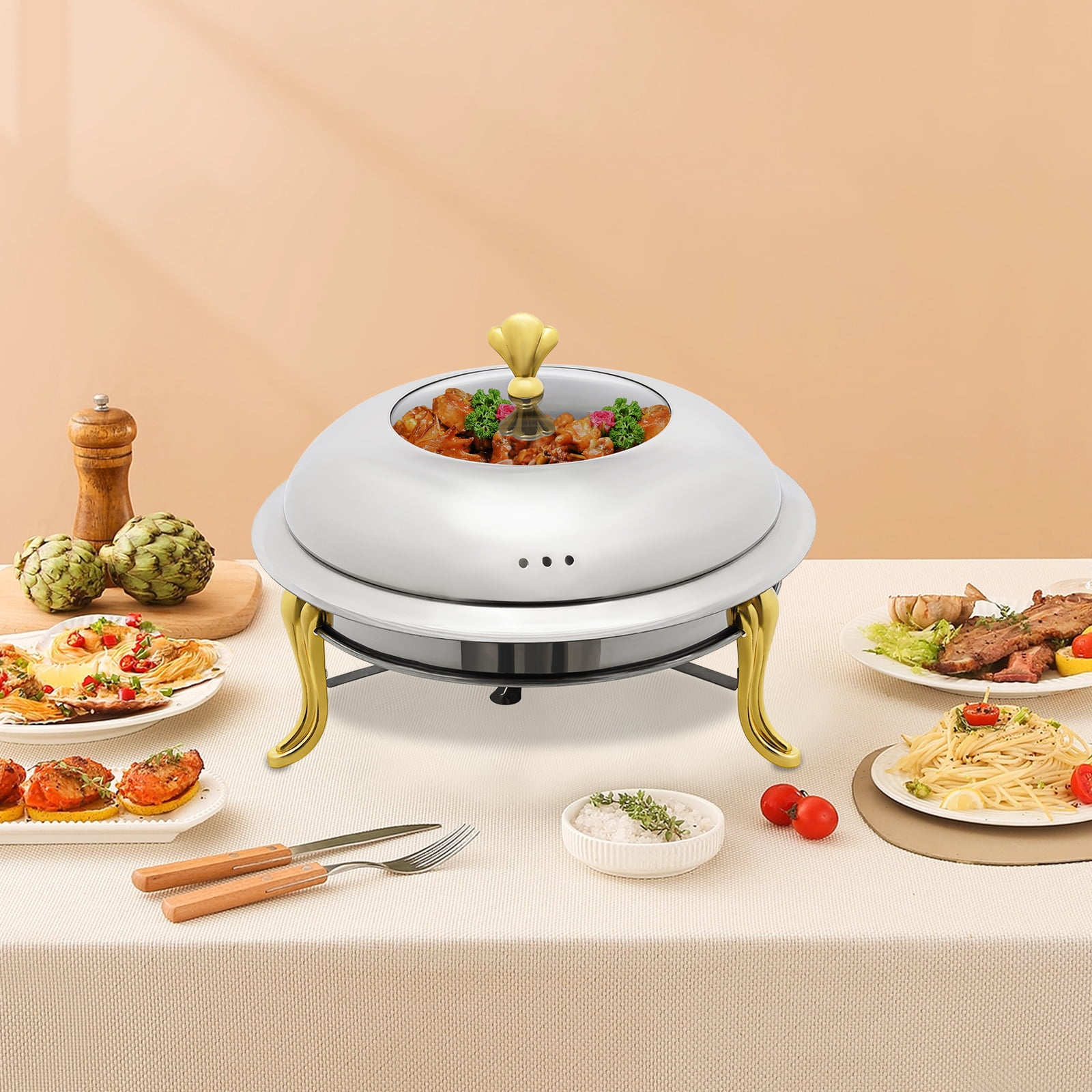 High-End Stainless Steel Dining Stove with Alcohol Burner, Modern ...