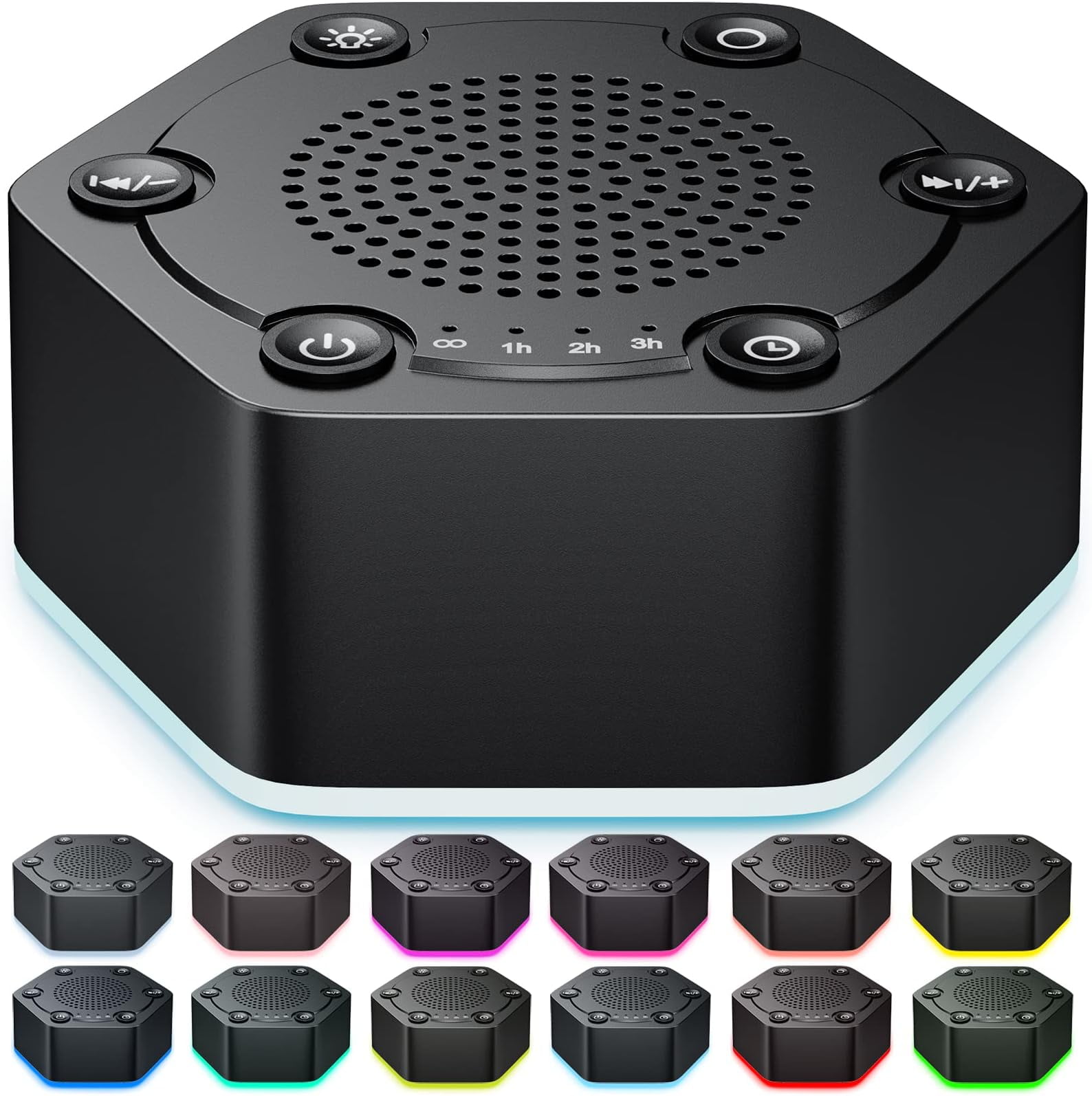 High Fidelity White Noise Sound Machines with 30 Unique Non-Looping Soothing Sounds 12 Colors ...
