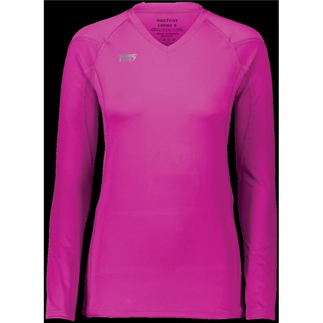High Five 342213.809.S Girls Truhit Long Sleeve Jersey, Power Pink ...