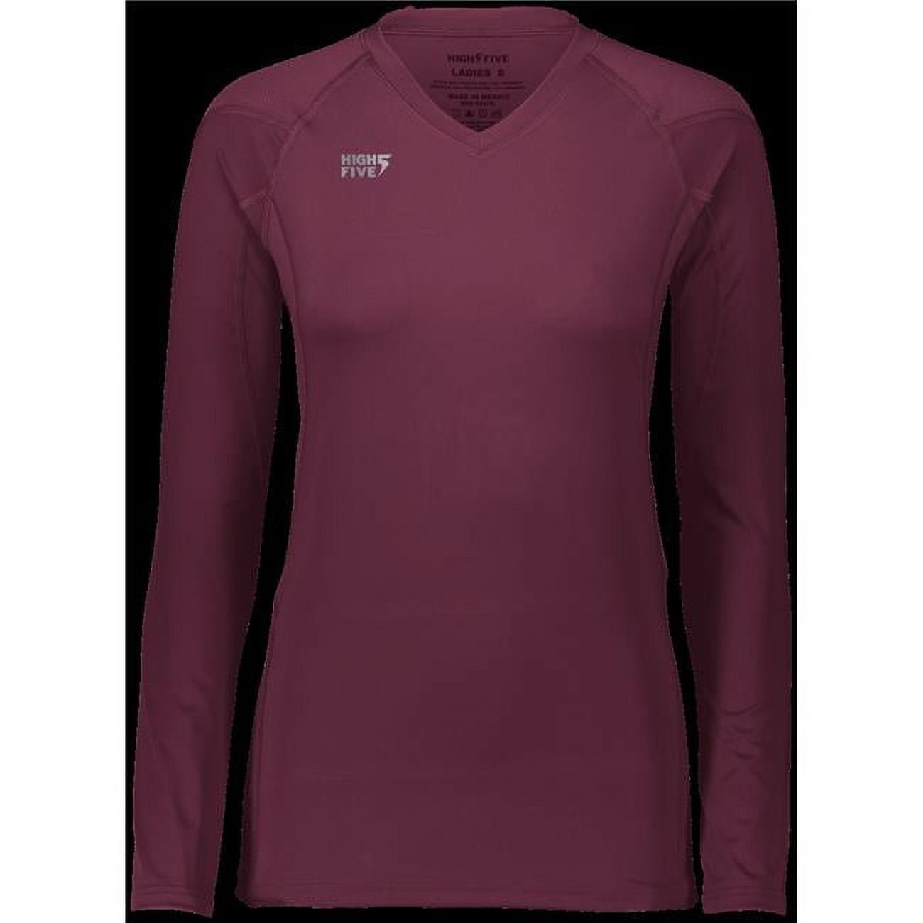 High Five Girls Truhit Long Sleeve Jersey, Maroon - Medium - Walmart.com
