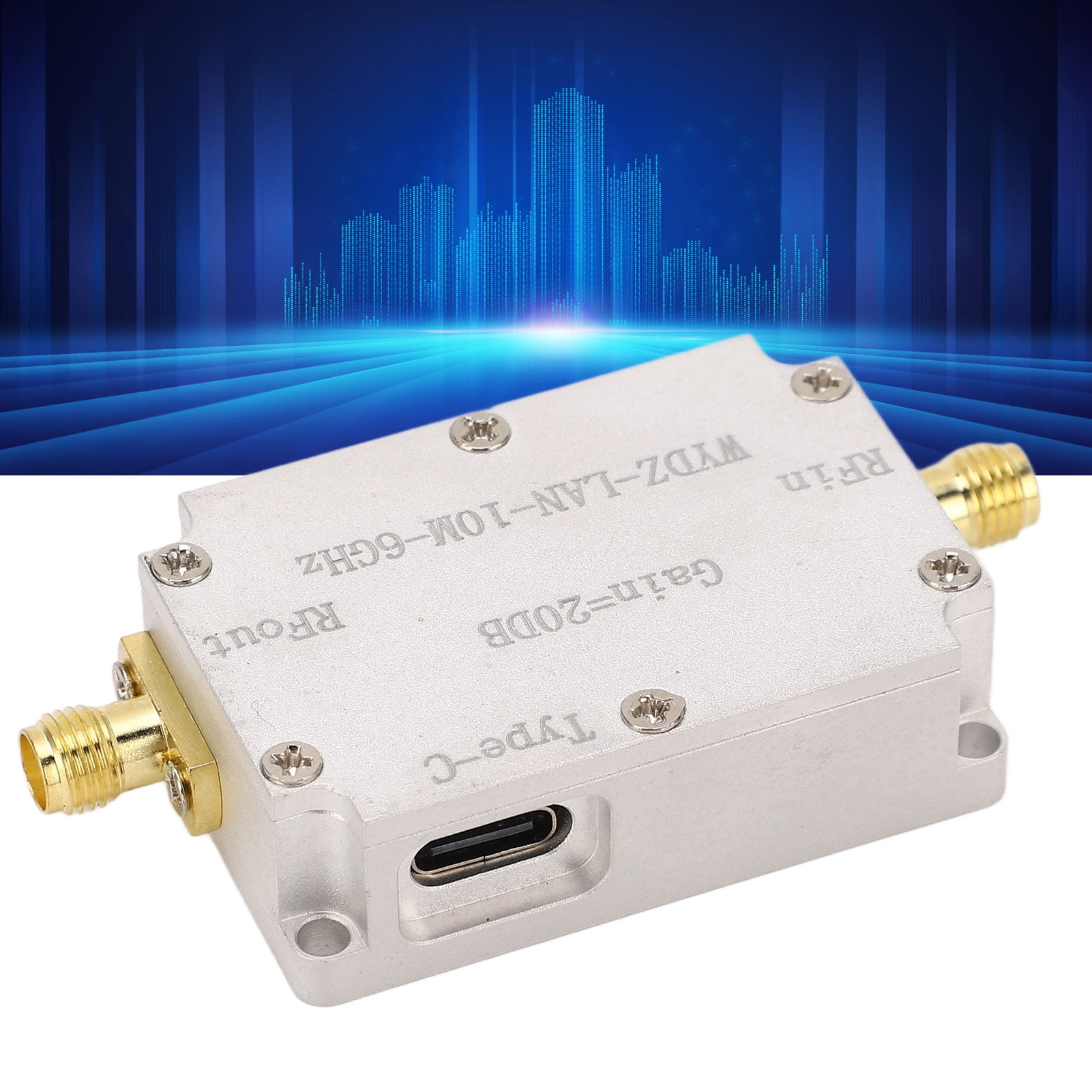High Flatness Amplifier 10M‑6GHz 20DB Gain LNA RF Signal Drives Receiver Low Noise Amplifier for ...