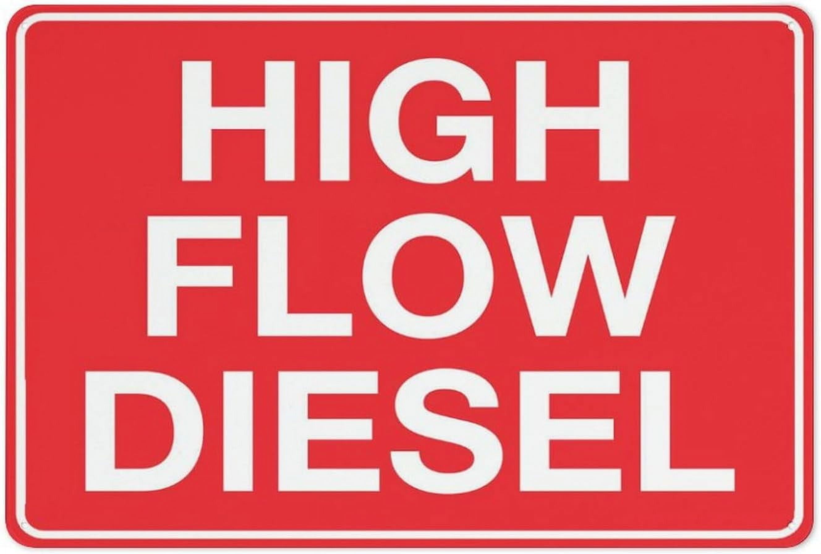 High Flow Diesel Sign 12X8 Inch Tin Sign Great For Garden And Yard Wall ...