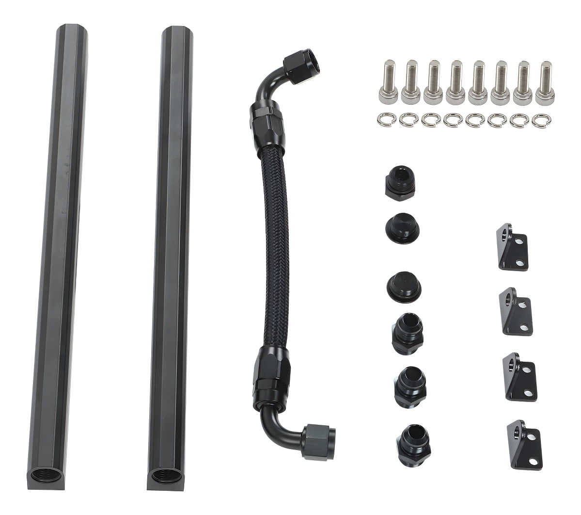 High Flow Fuel Rail Kit, 8 Port, Aluminum - Walmart.com