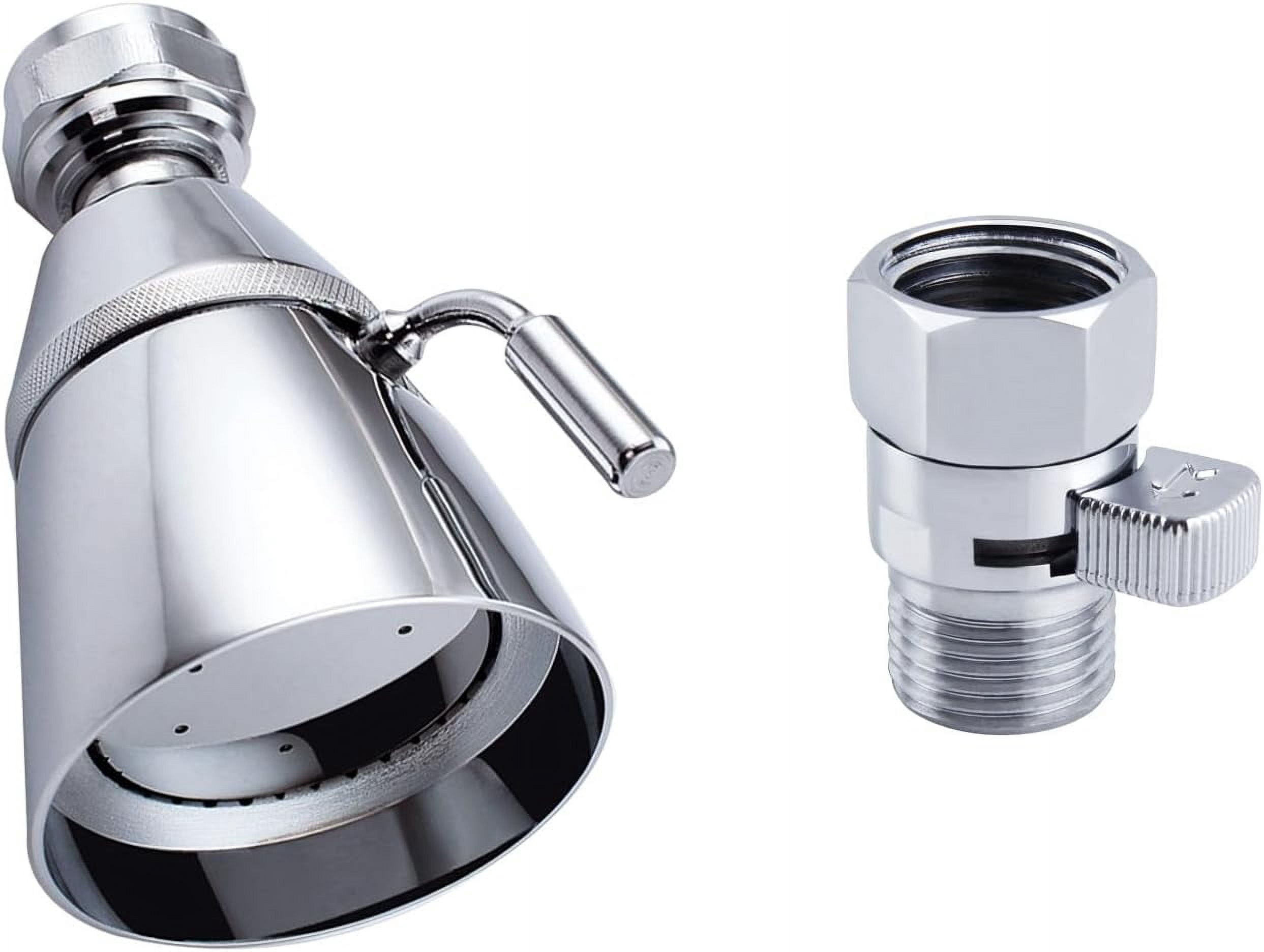 High Flow Shower Head Bundle with Water Flow Control Valve (Chrome ...