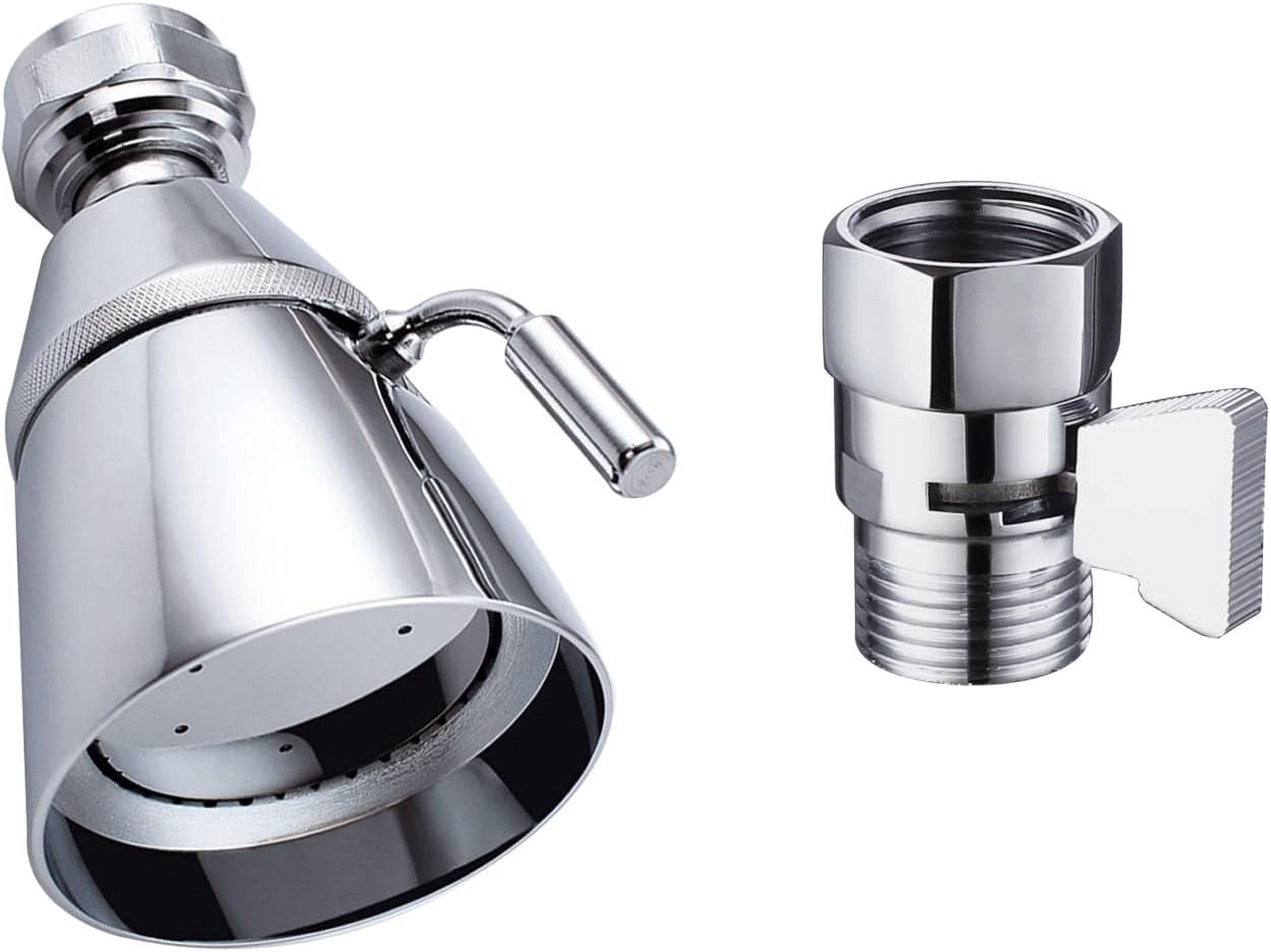 High Flow Shower Head Bundle with Water Flow Control Valve (Chrome ...