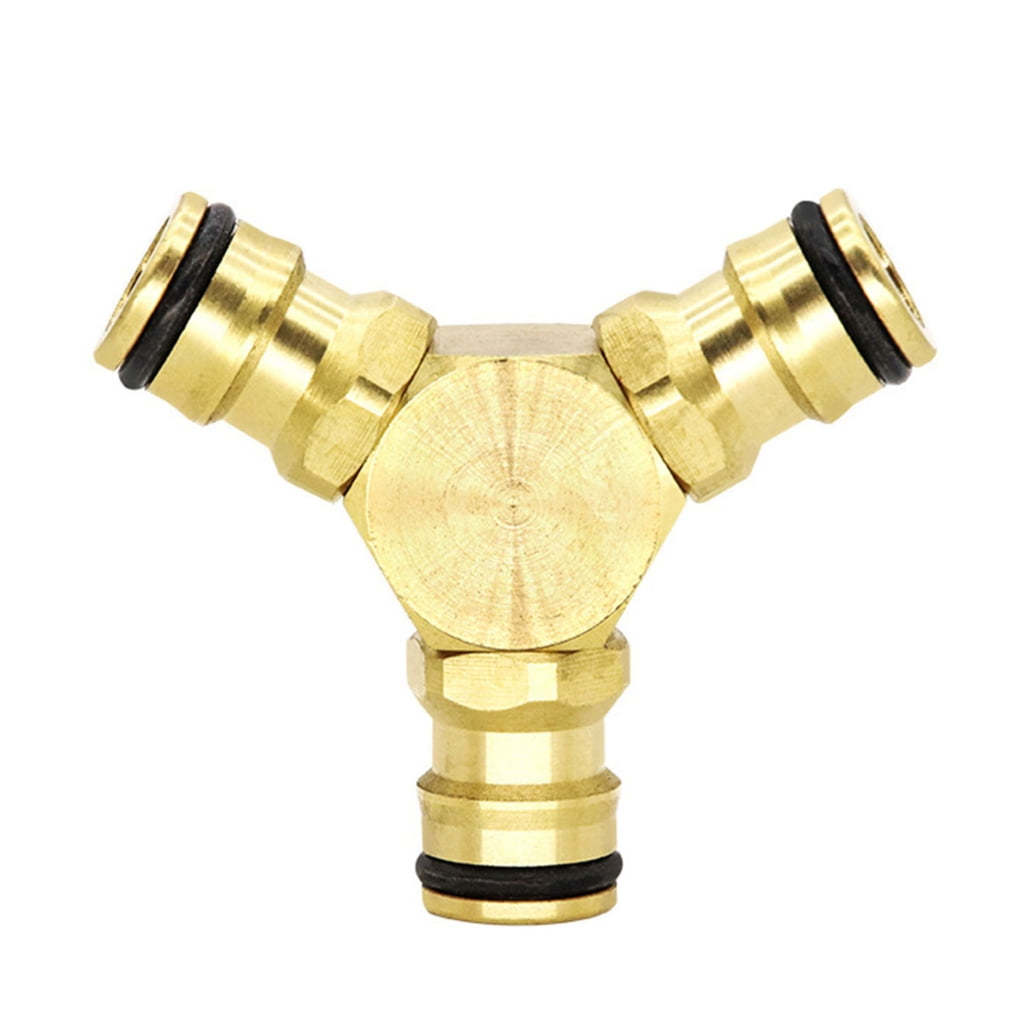 High Flows Port Brass Water Hose Splitters with Quick Release Couplings ...