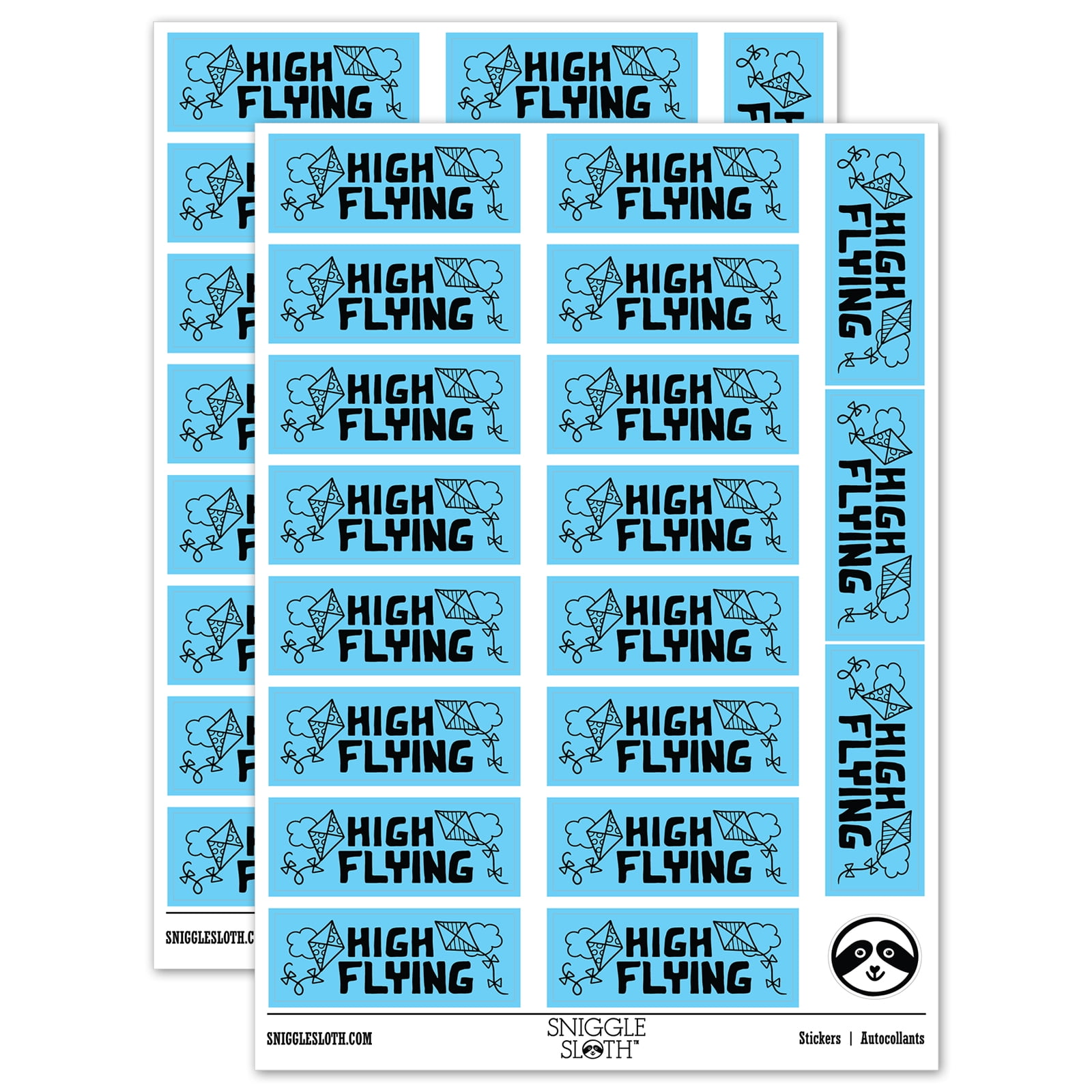 High Flying Kites Clouds Teacher Student School Sticker Set - Light ...