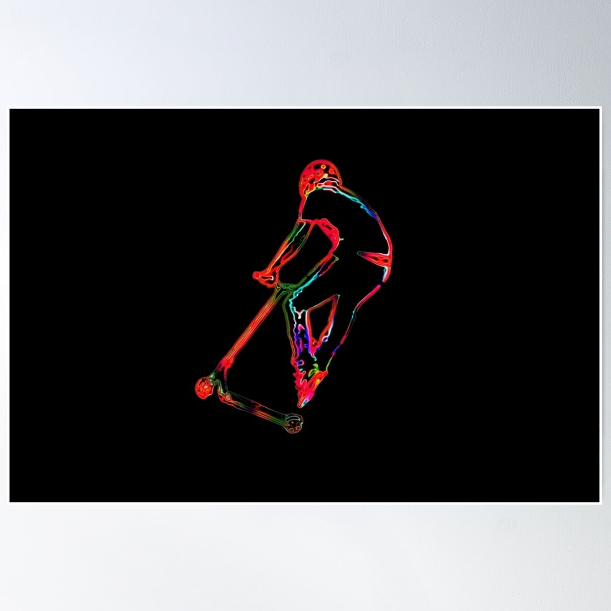 High-Flying Scootering Poster Wall Art, Modern Wall Decor, 8x12 ...