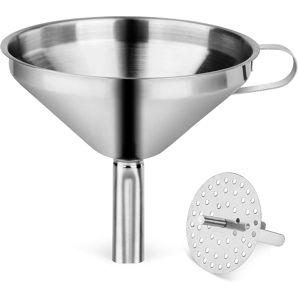 High Food-Grade Stainless Steel Funnel Set, Ergonomic Design with ...