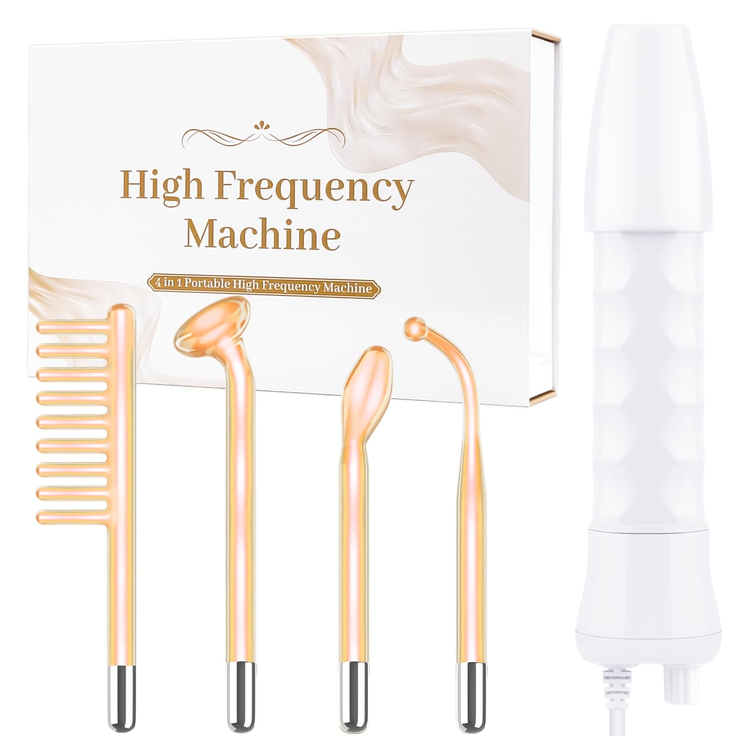 High Frequency Facial Wand - Uaike Orange Portable Handheld High ...