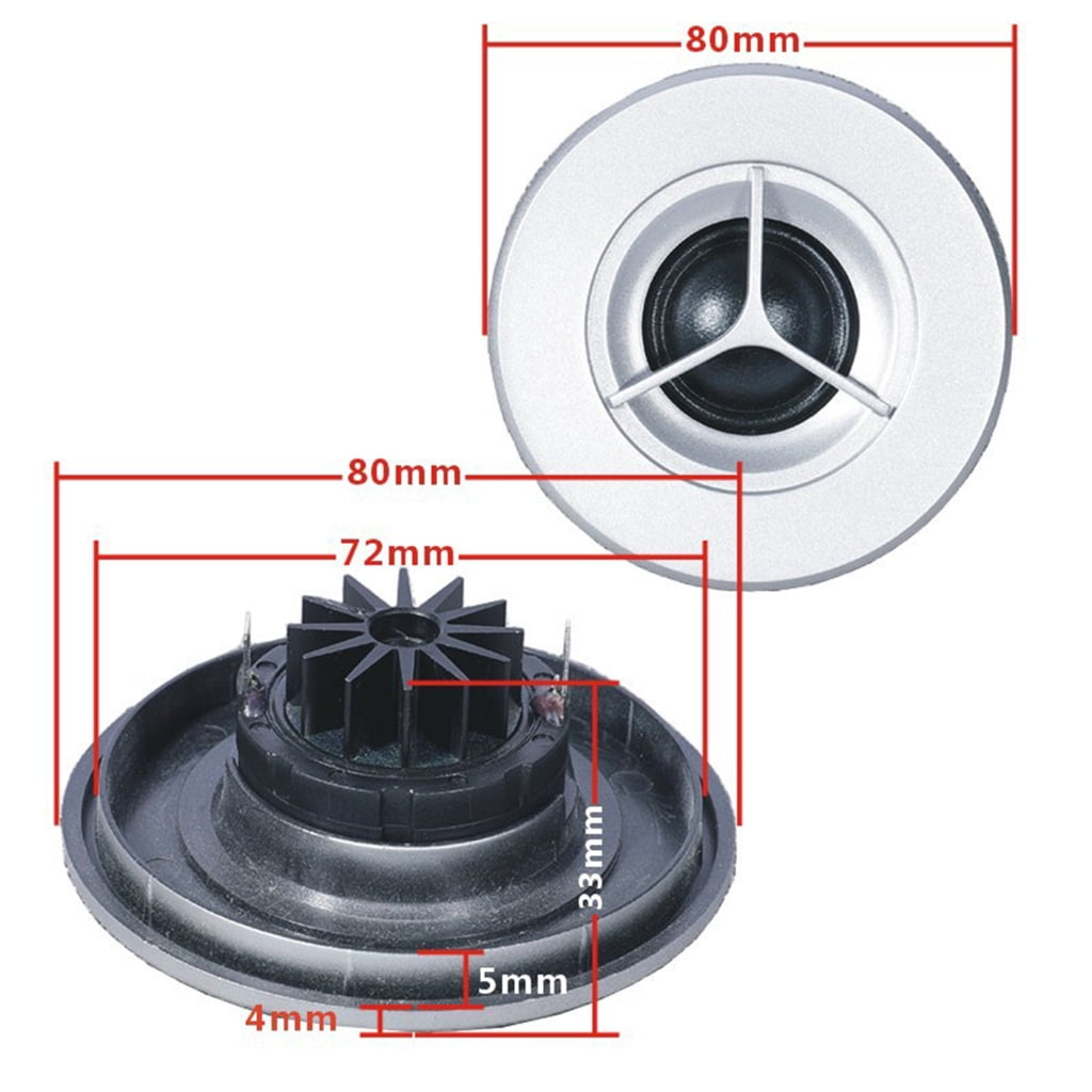 High Frequency Silk Dome Tweeter 20W 4-6-8Ω 1KHz-20KHz for Bookshelf ...