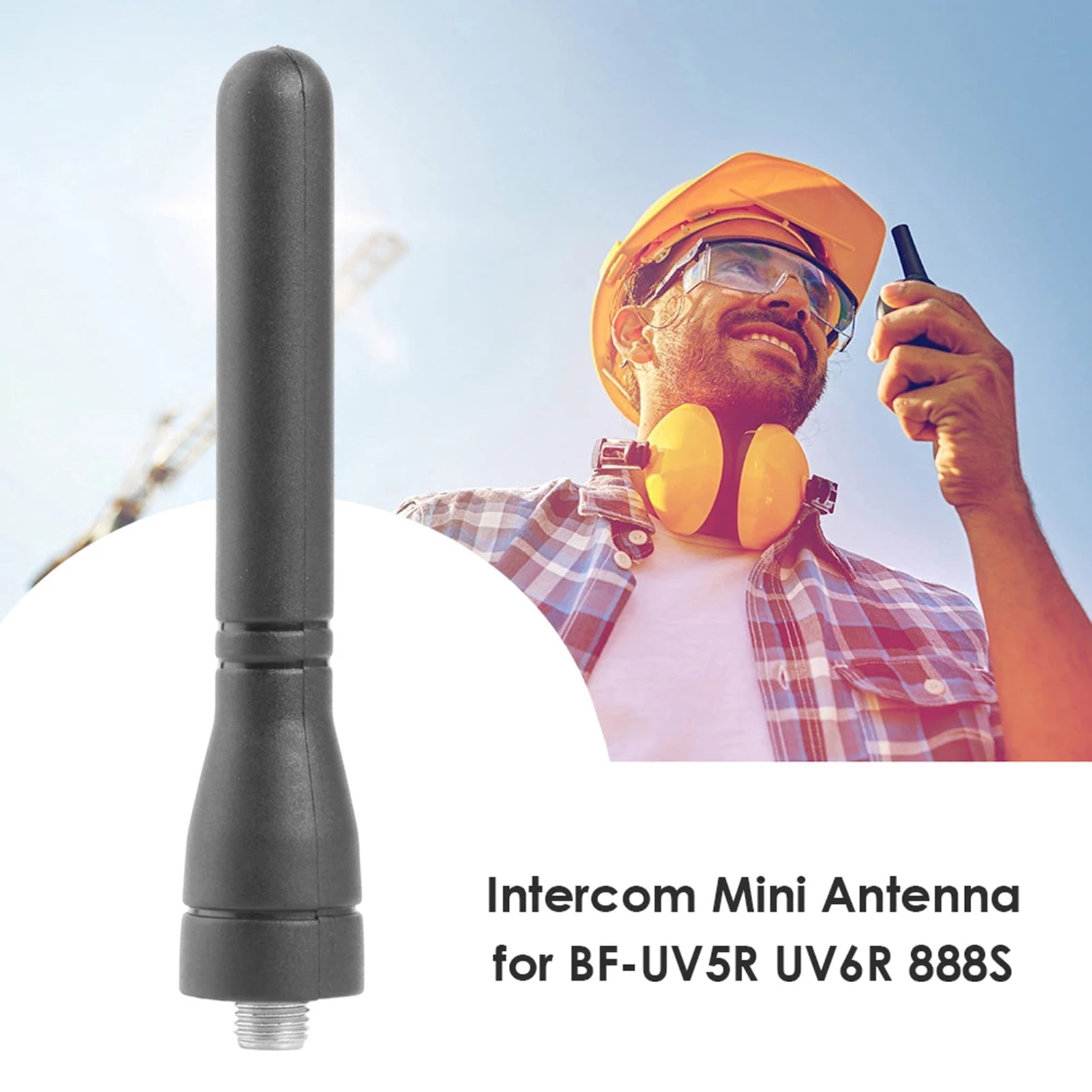 High Gain Rubber Antenna Female 10W 2.15dBi Walkie-Talkie Radio ...