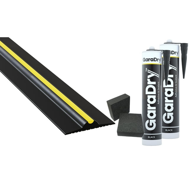 ½" High Garage Door Flood Barrier Threshold Kit (20'3") | Flexible PVC ...
