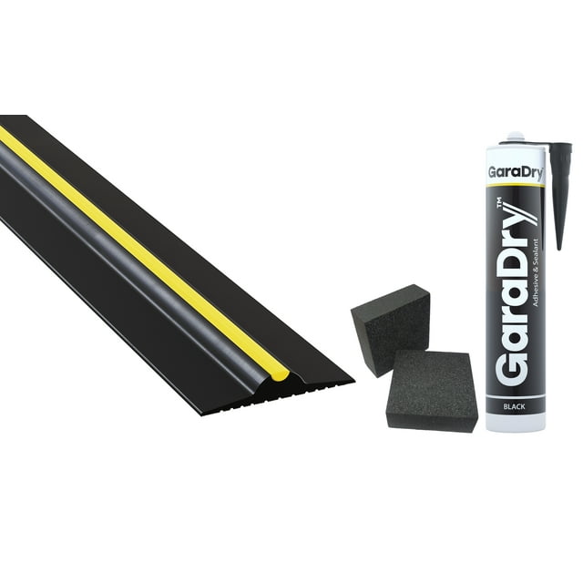 GaraDry ½” High PVC Garage Door Threshold Seal Kit, 8’3” Length ...