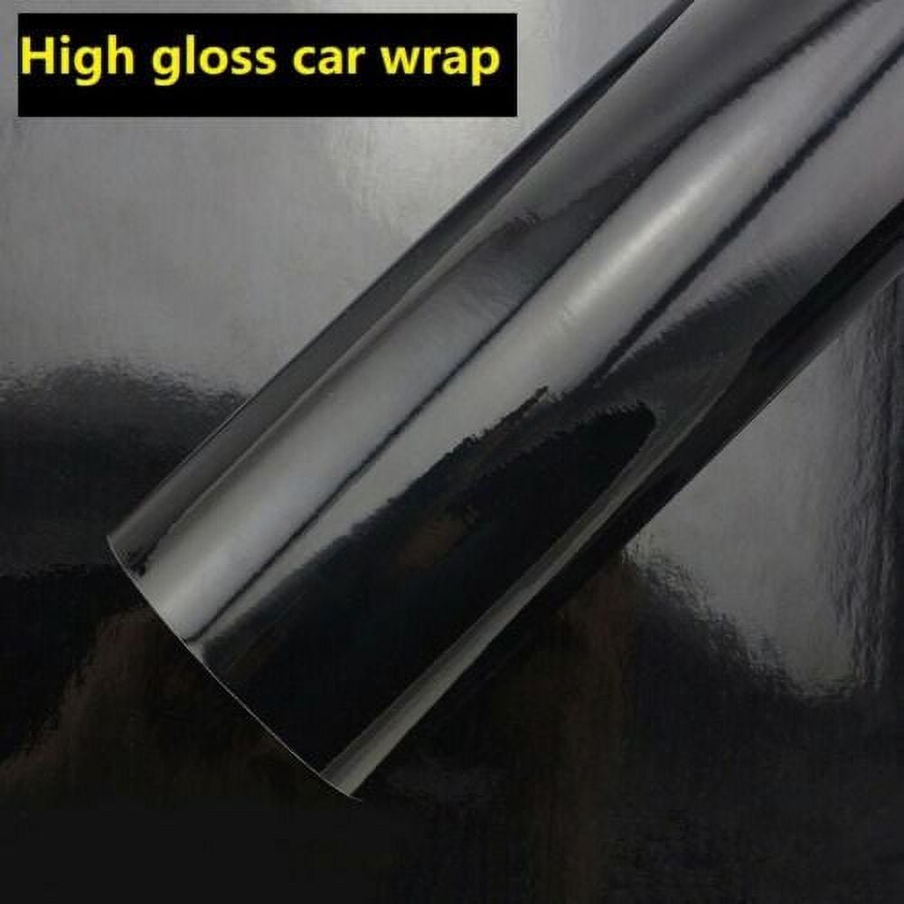 B&Q High Gloss Black Vinyl Car Wrap, Bubble Free, Adhesive Film for Car ...
